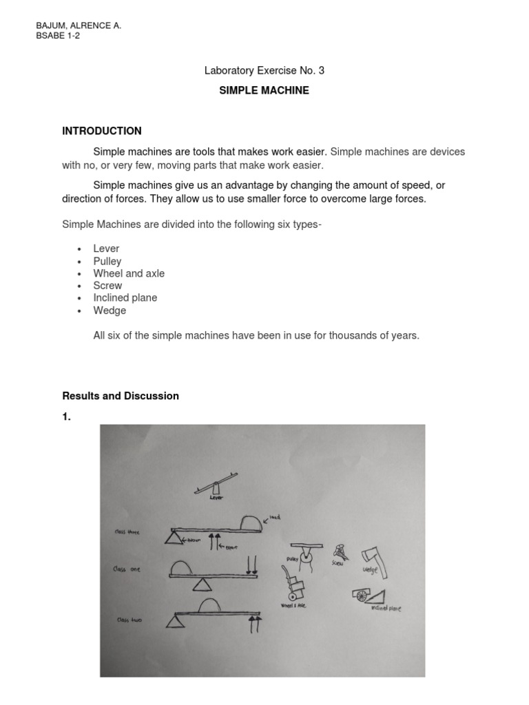 Simple Machines Lab Explained | PDF | Lever | Machines