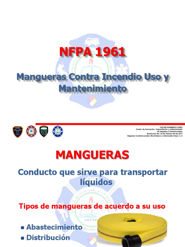 Tramos Nfpa 1961 Agosto 2019 | PDF | Bombero | Naturaleza