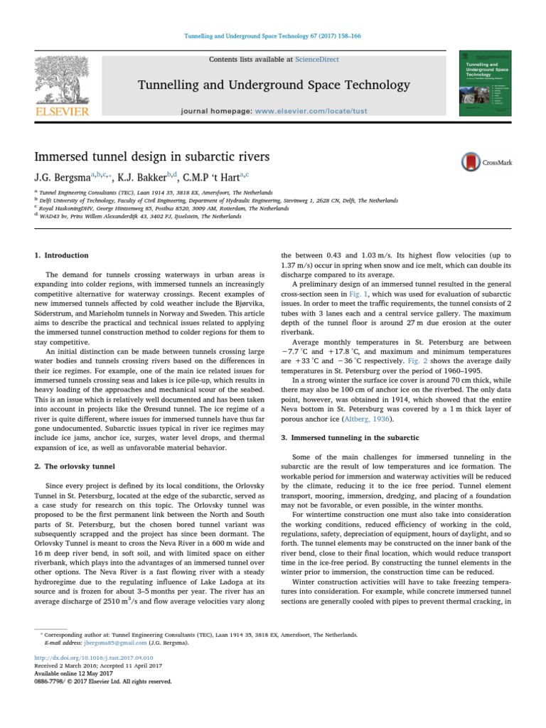 Tunnelling and Underground Space Technology | PDF | Ice | River