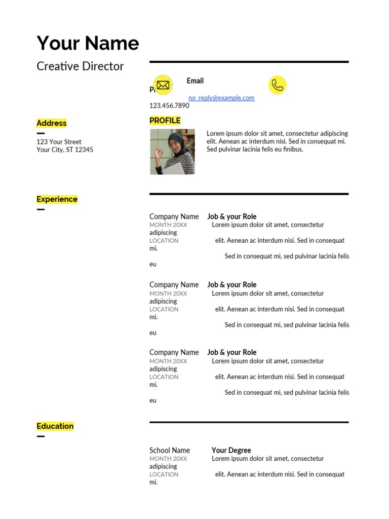 Glints CV Template