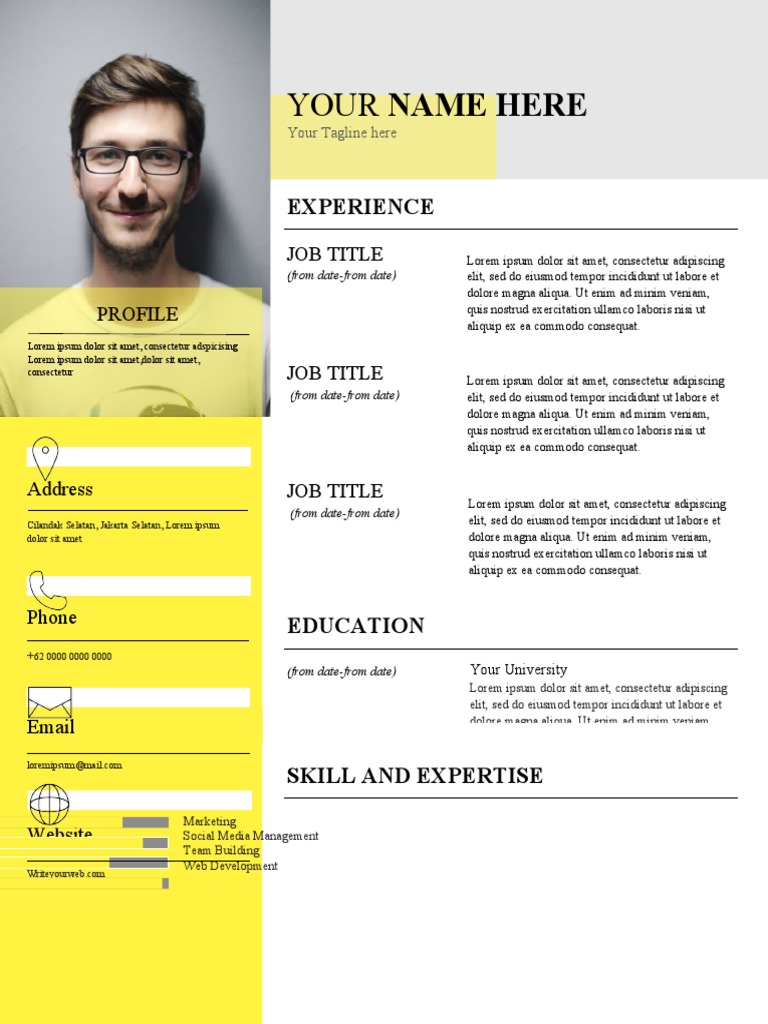 Glints CV Template | PDF | World Wide Web | Internet & Web