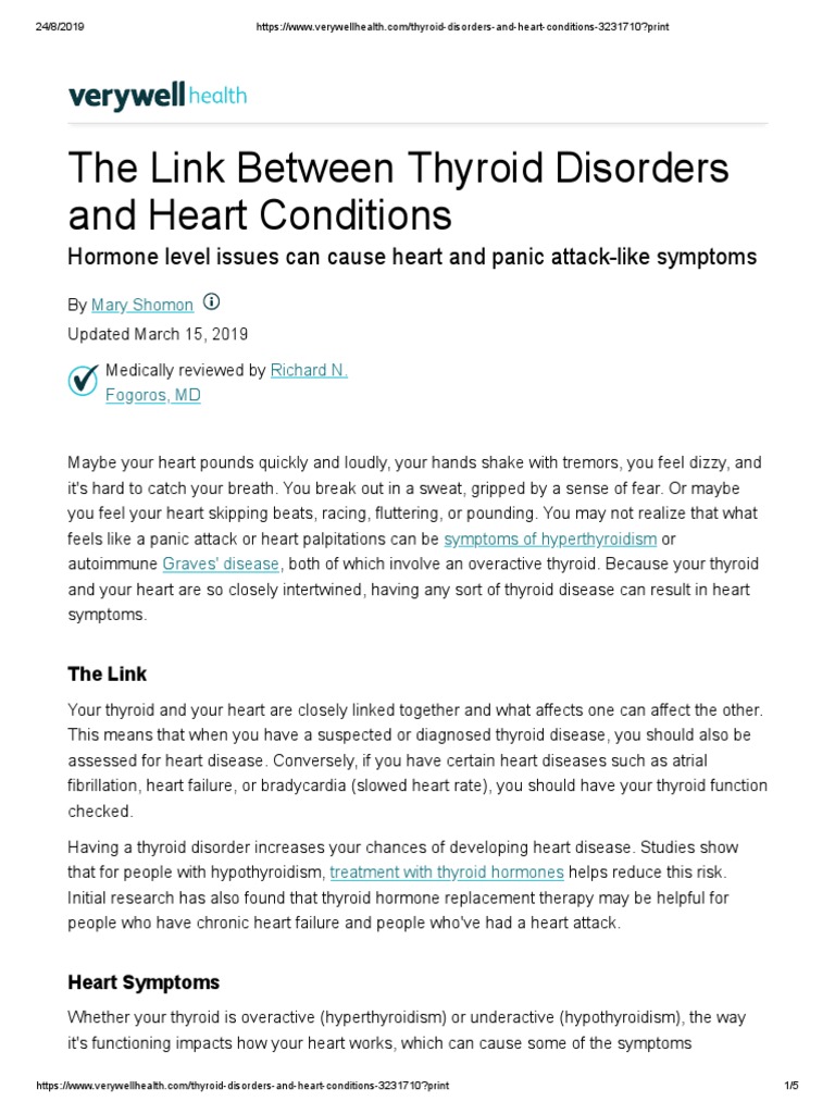 Thyroid Disorders and Heart Conditions 3231710 | PDF | Hyperthyroidism ...
