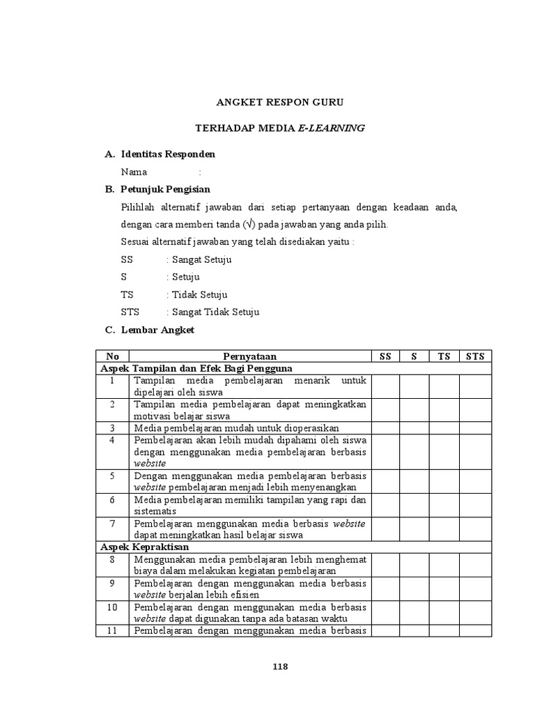 Angket Respon Guru | PDF