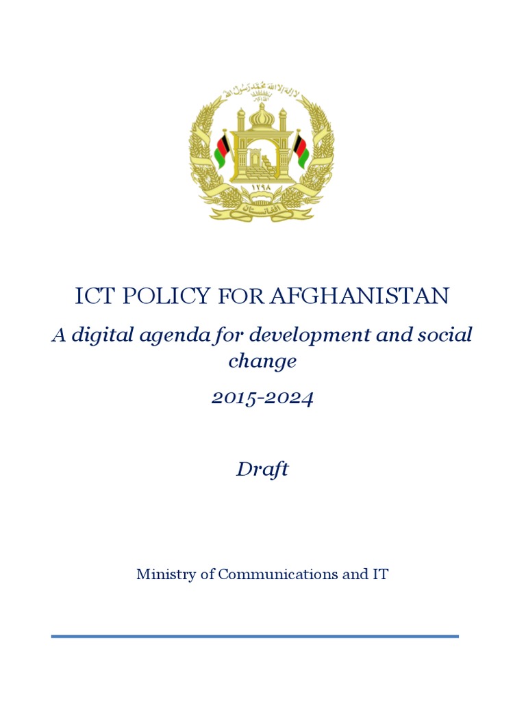 Draft-ICT Policy Document | PDF | E Government | Information And ...