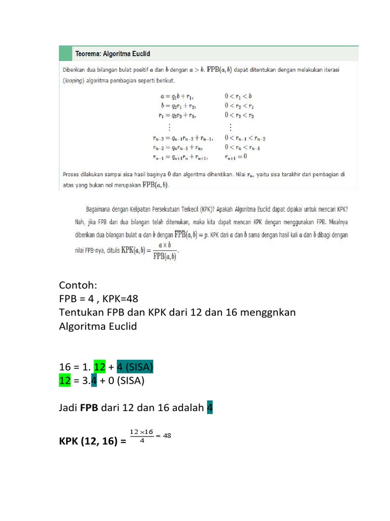 Algoritma Euclid | PDF