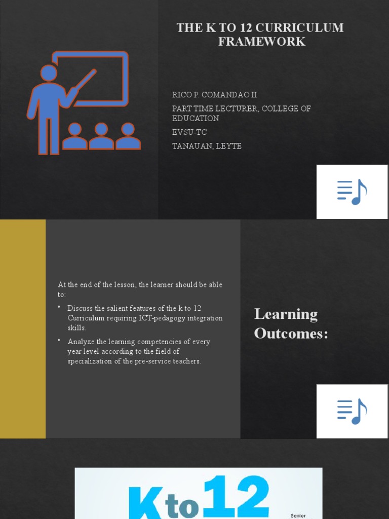 The K To 12 Curriculum Framework | Download Free PDF | Early Childhood ...