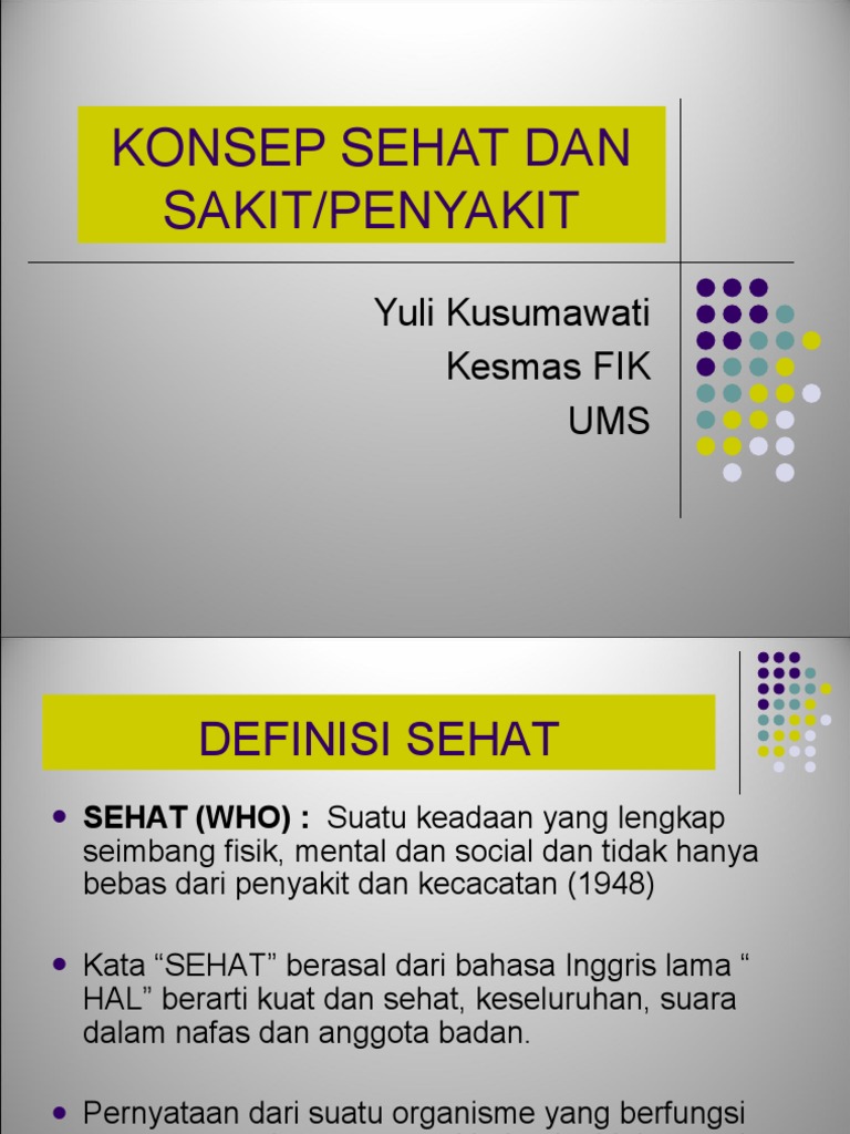 Konsep Sehat Dan Sakit | PDF