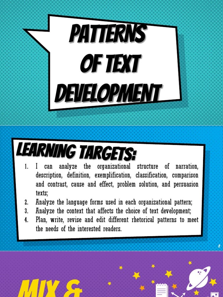 Week 1l1 Patterns of Text Development | PDF | Definition | Concept