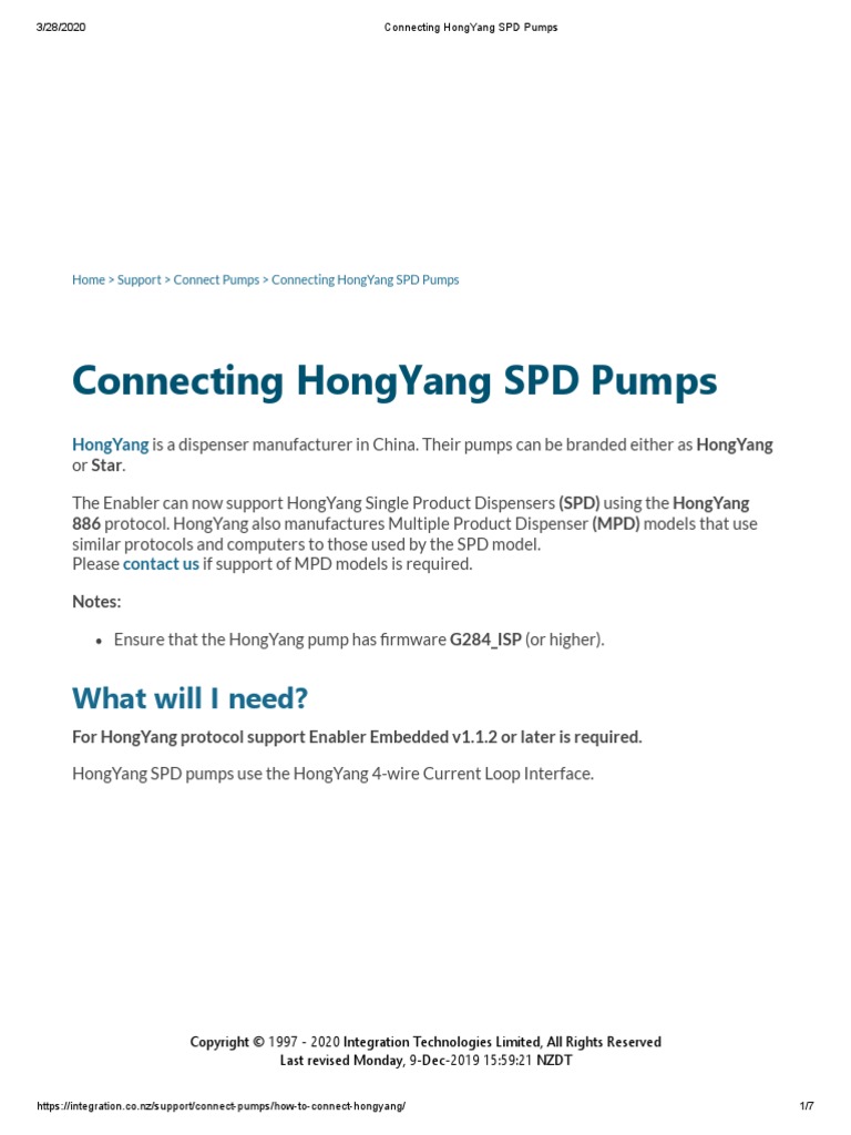 Connecting HongYang SPD Pumps | PDF | Computers | Technology & Engineering
