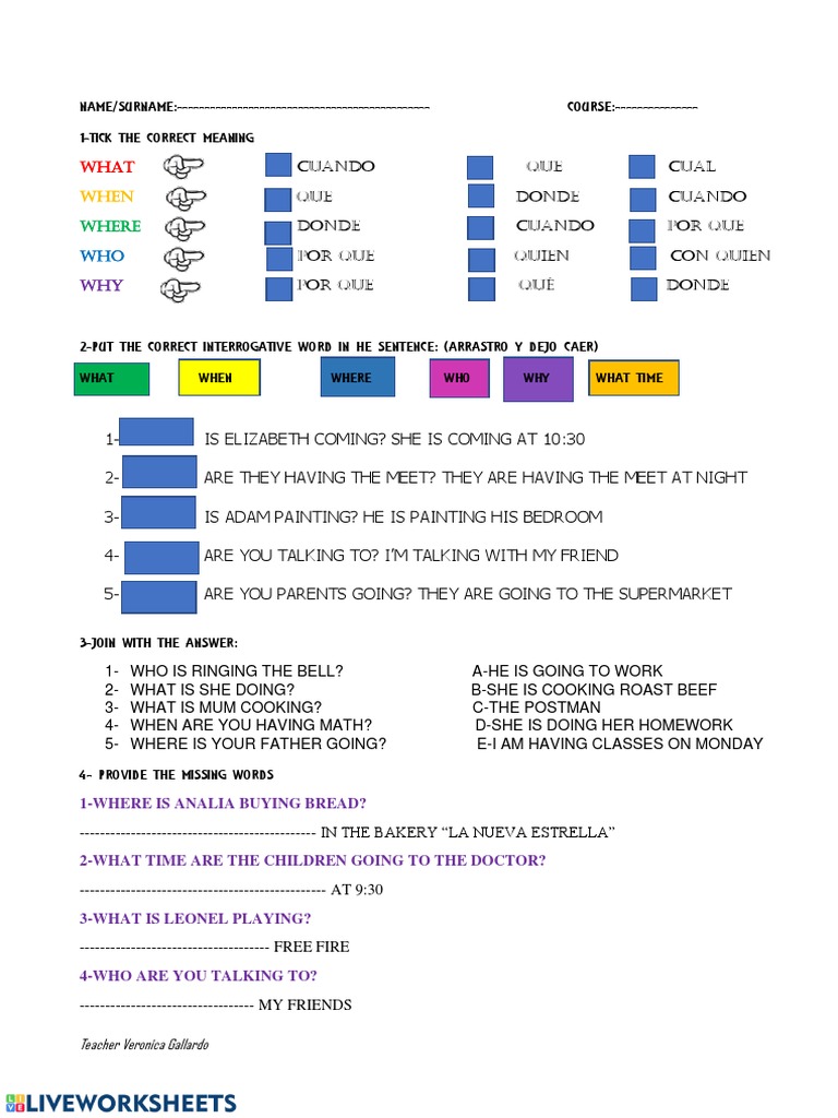 Present Continuous Worksheet | PDF | Language Arts & Discipline