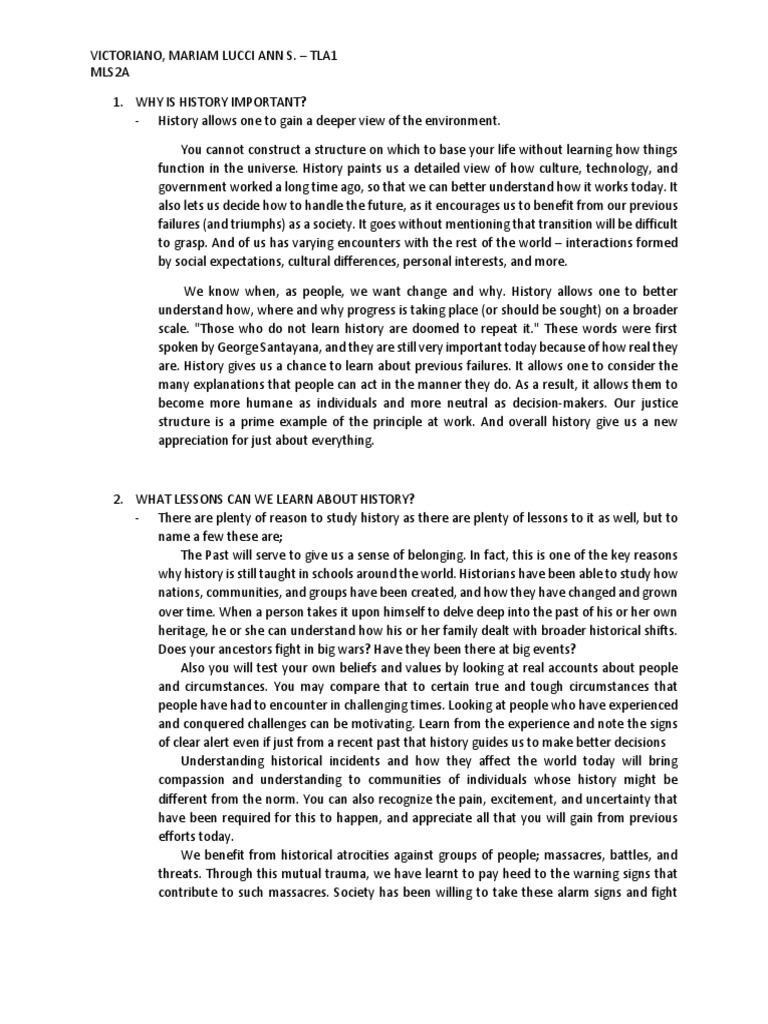 Importance of Studying History | PDF | Grandparent | Reason