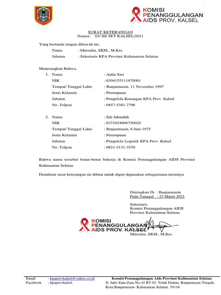 Surat Keterangan Vaksin New Pdf