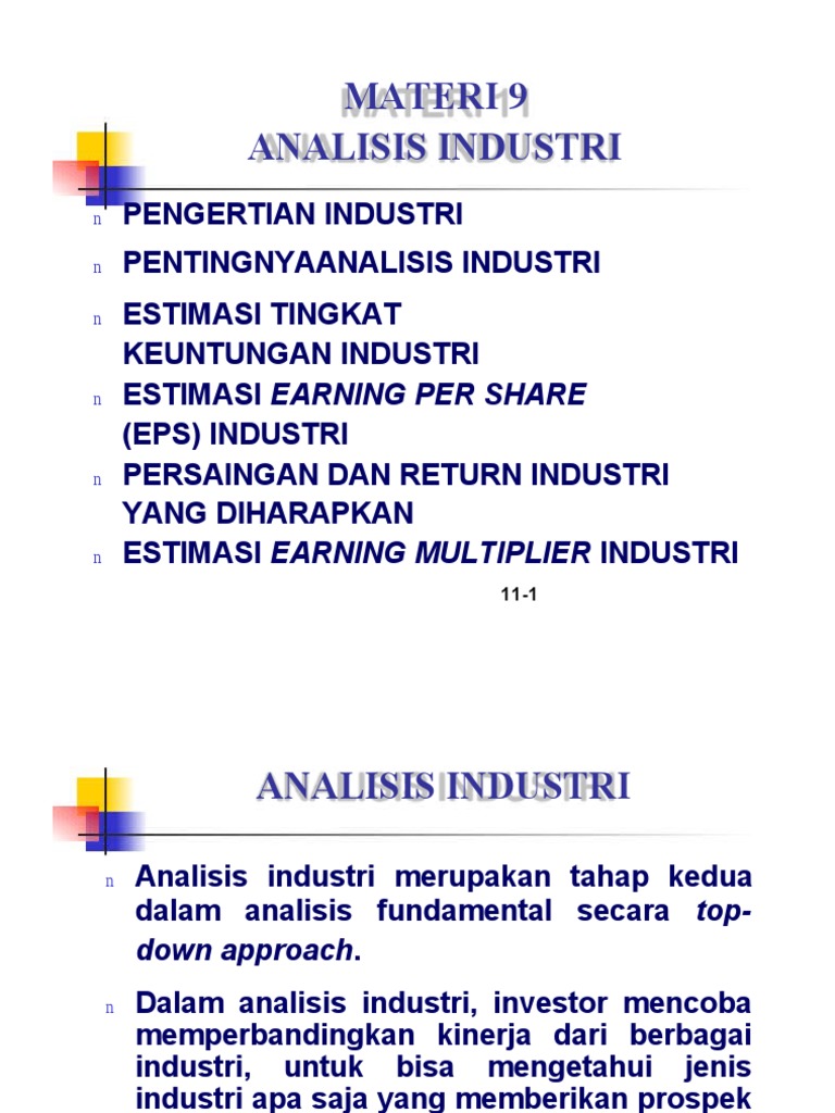 Analisis - Industri | PDF