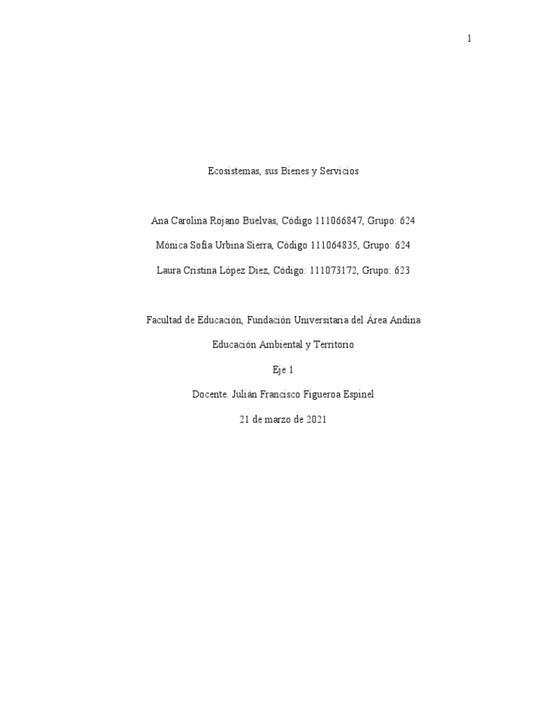 Ecosistemas Bienes y Servicios - Ana Rojano - Monica Urbina - Laura ...