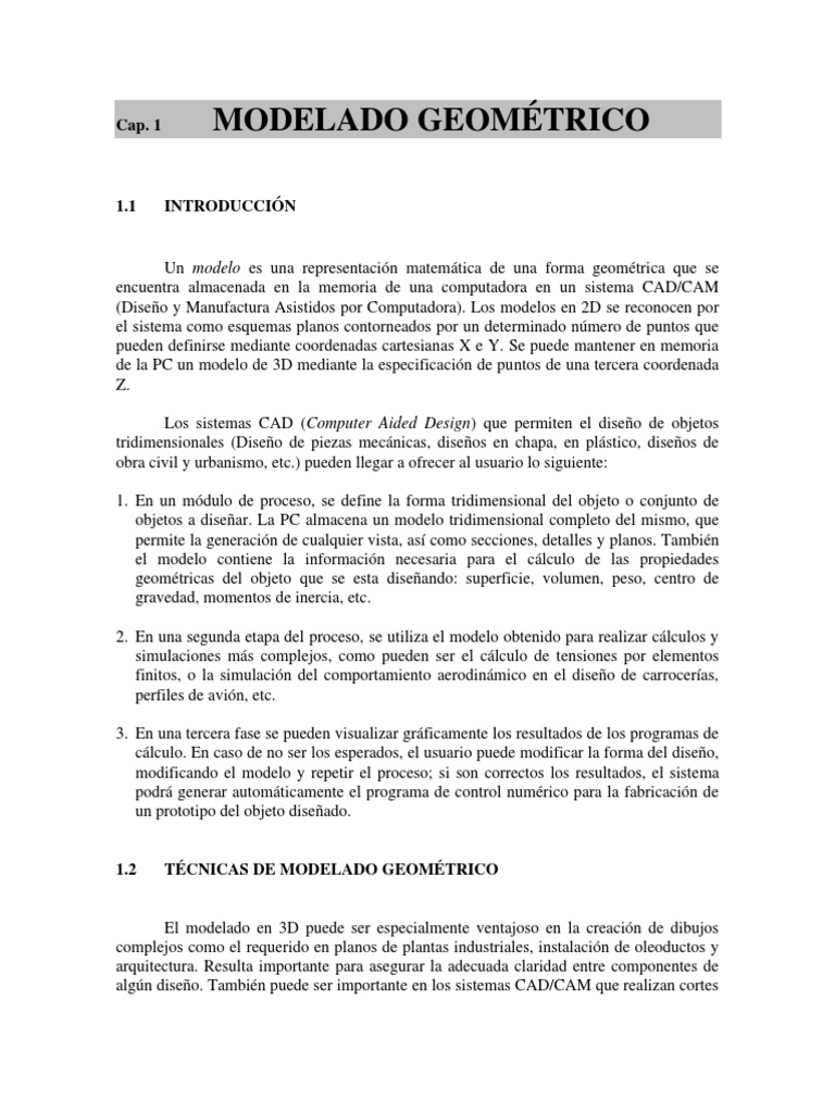 Capitulo - 1.modelado Geometrico | Descargar gratis PDF | Elipse | Curva
