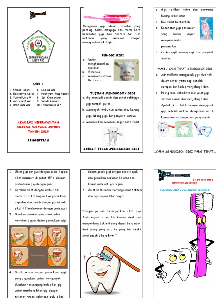 Leaflet Gosok Gigi | PDF