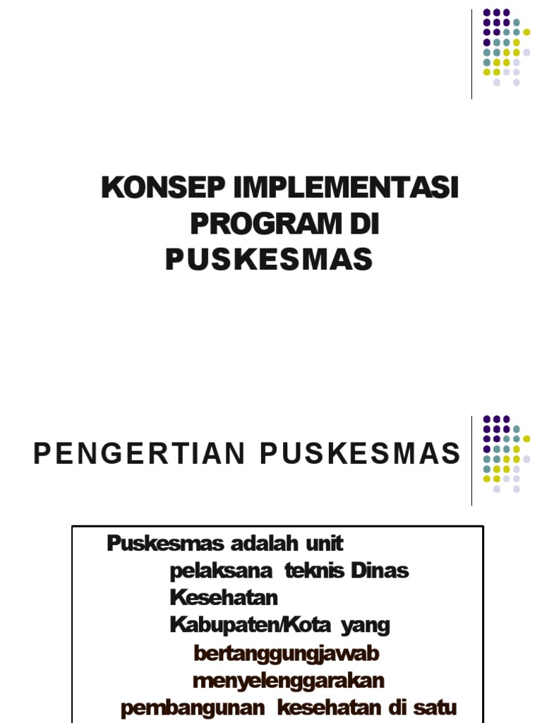 Konsep Implementasi Program Promkes Di Puskesmas | PDF