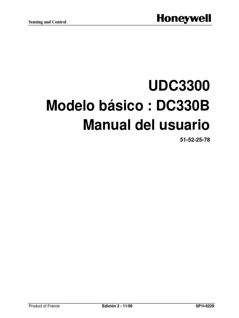UDC3300 Modelo Básico: DC330B Manual Del Usuario: Sensing and Control ...