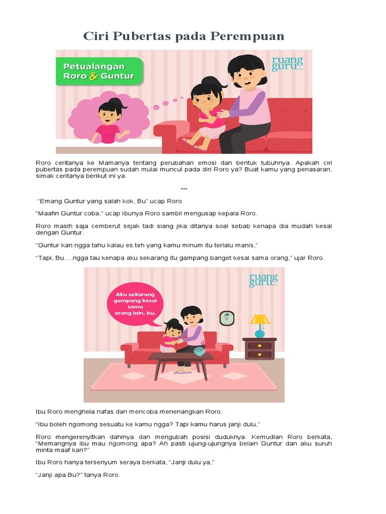 Ciri Pubertas Pada Perempuan | PDF