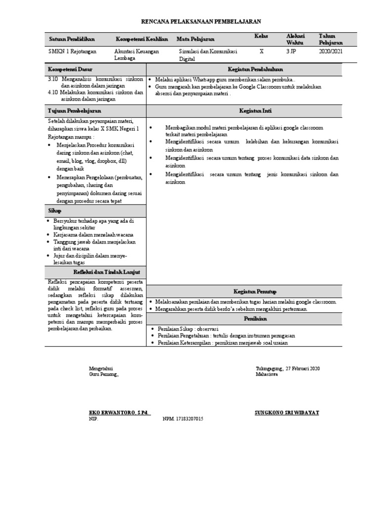 Komunikasi Sinkron & Asinkron Daring | PDF