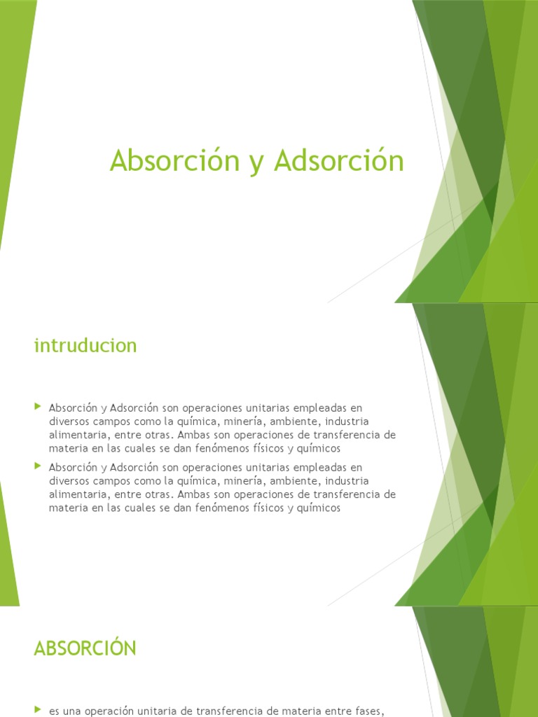 Absorción y Adsorción | PDF | Adsorción | Absorción (Química)