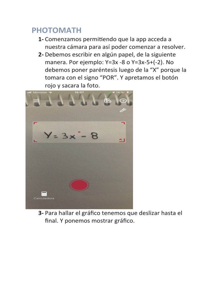 Cómo usar Photomath y Mathway para graficar | PDF