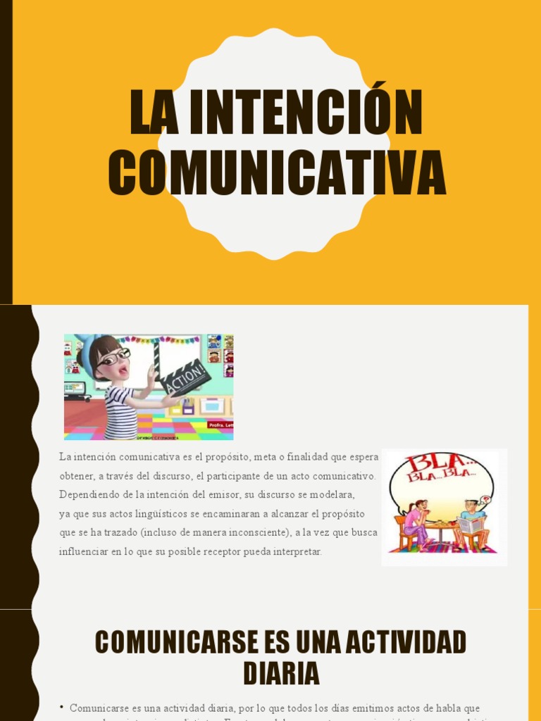 La Intención Comunicativa | PDF