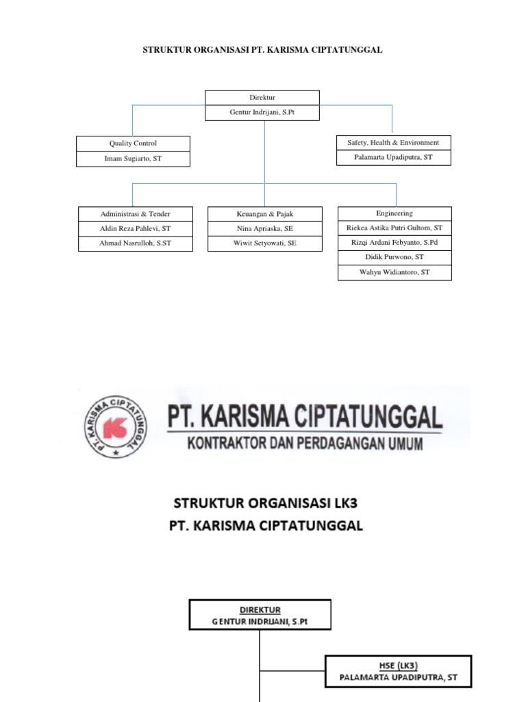 Struktur Organisasi PT Karisma | PDF