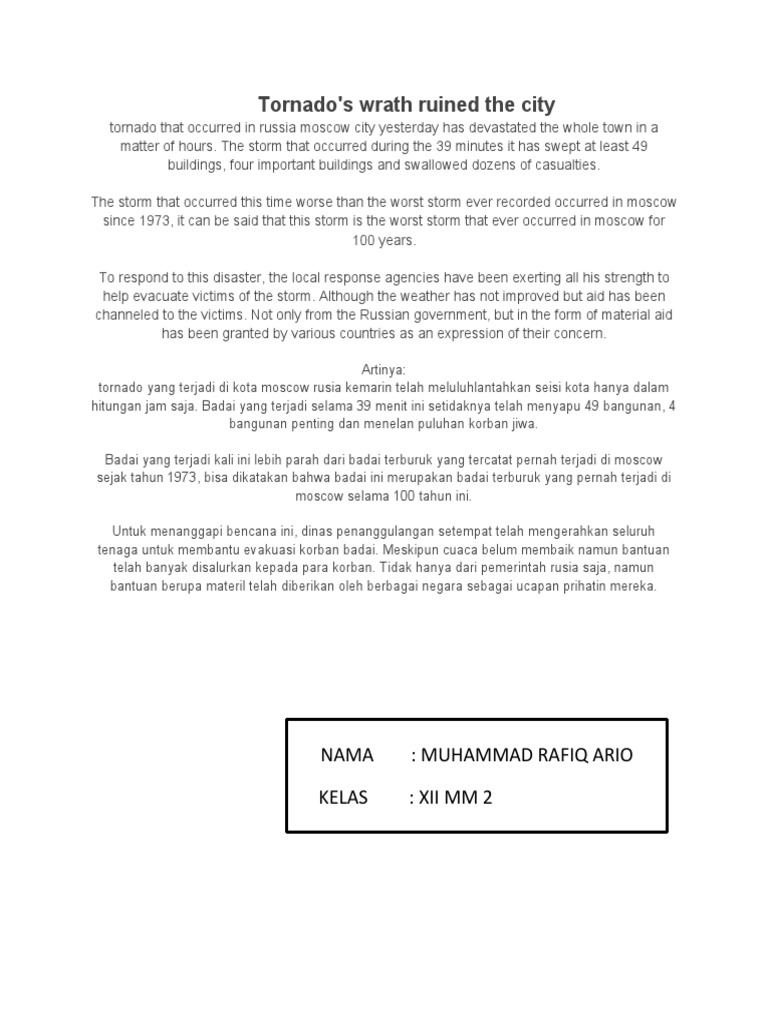 Contoh News Item Text Rafiq | PDF