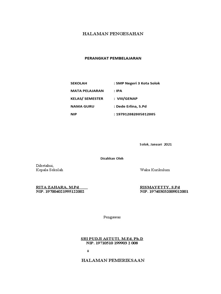 Halaman Pengesahan 19 20 | PDF