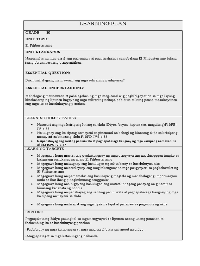 EFDT Learning Plan | PDF