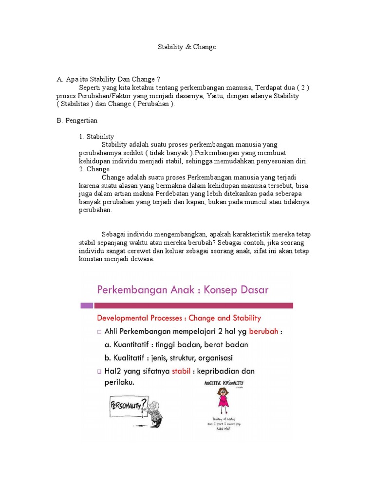 Stability and Change | PDF