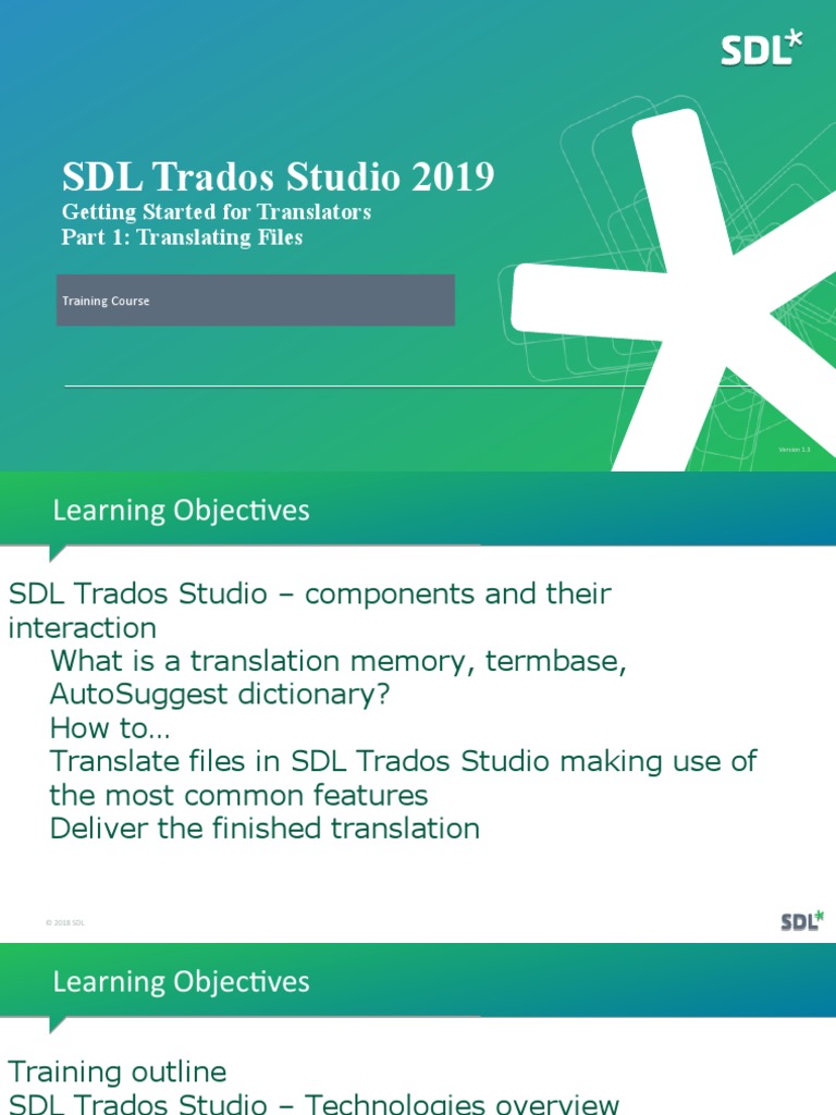 SDL Trados Studio 2019 - Getting-Started - Part - 1 | PDF | Software | Application Software