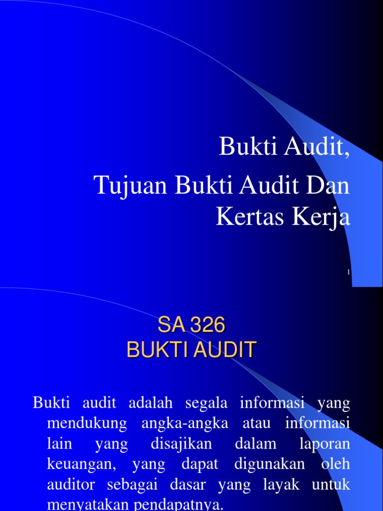 Panduan Lengkap Bukti Audit | PDF | Karier & Perkembangan | Pengelolaan Keuangan & Uang