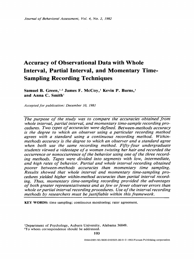 Accuracy of Observational Data With Whole Interval, Partial Interval ...