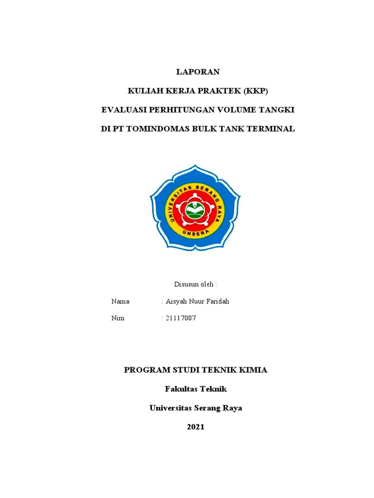 Laporan KKP Aisyah Nuur Faridah (UNSERA) Final | PDF