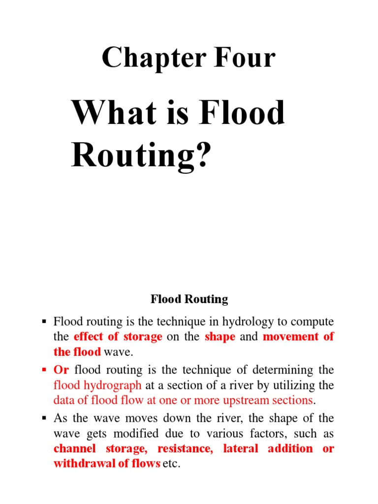 Flood Routing Hydrology | PDF | Hydrology | Earth Sciences