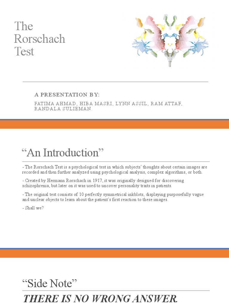 The Rorschach Test | PDF | Behavioural Sciences | Human Nature