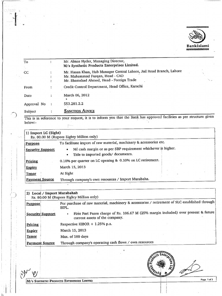 Sanction Advice | PDF