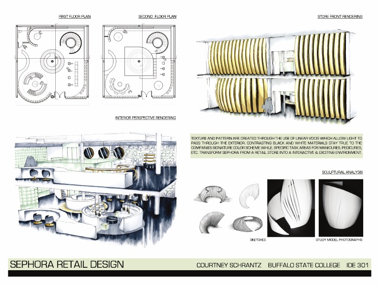 Sephora Retail Design - Competition Entry Layout | PDF