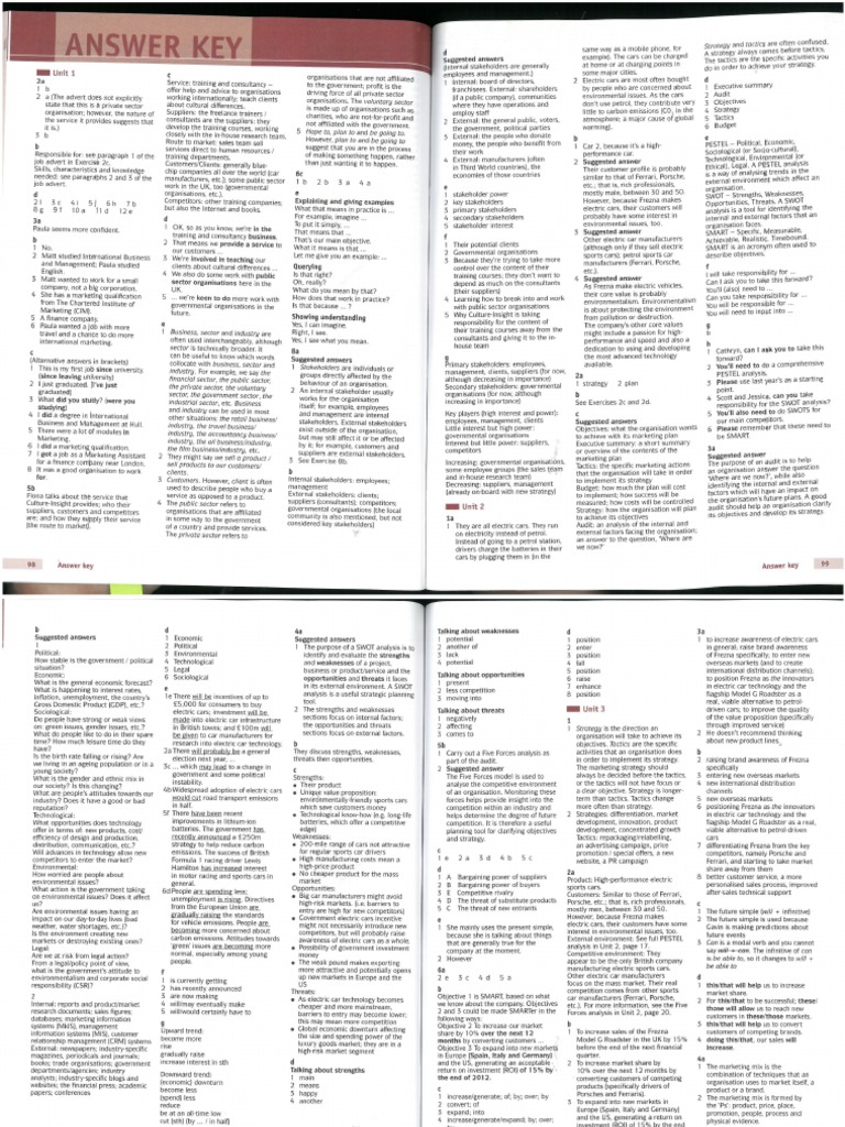 Cambridge English For Marketing Answer Key | PDF