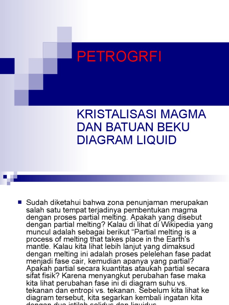 Diagram Solidus dan Liquidus Magma | PDF