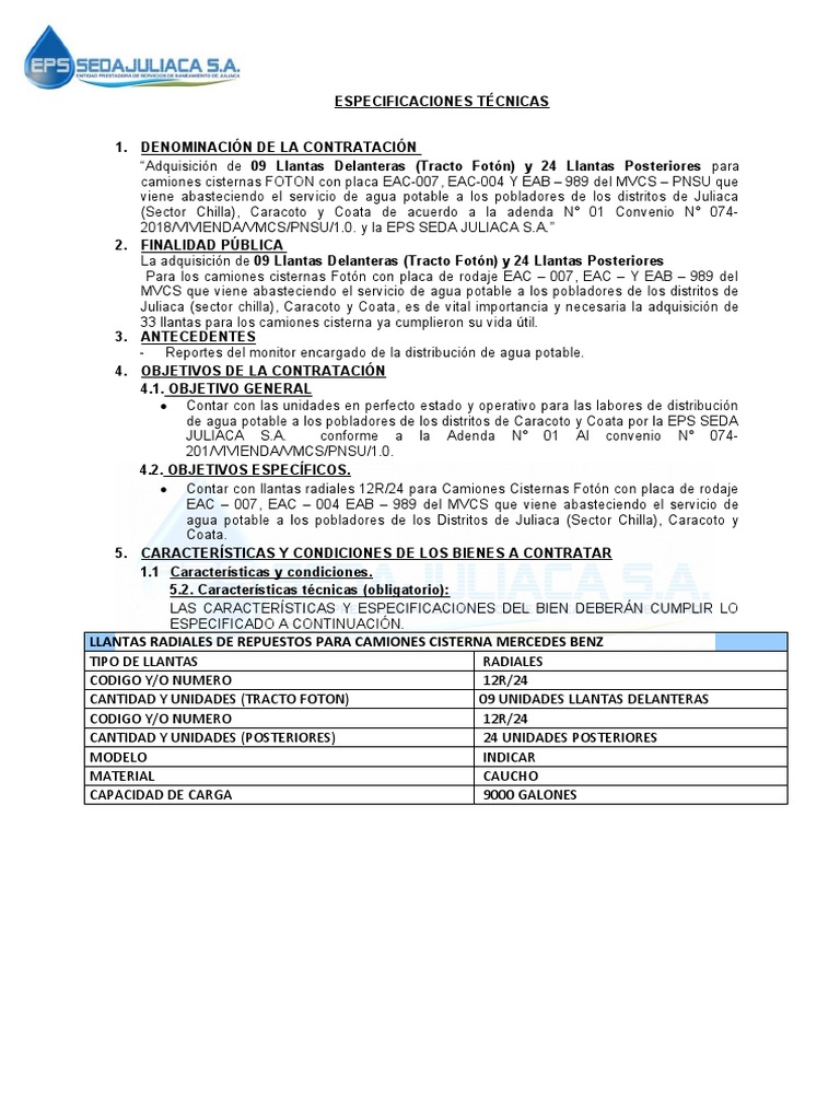 Corregido Llantas TDR Camion Cisterna | PDF | Transporte