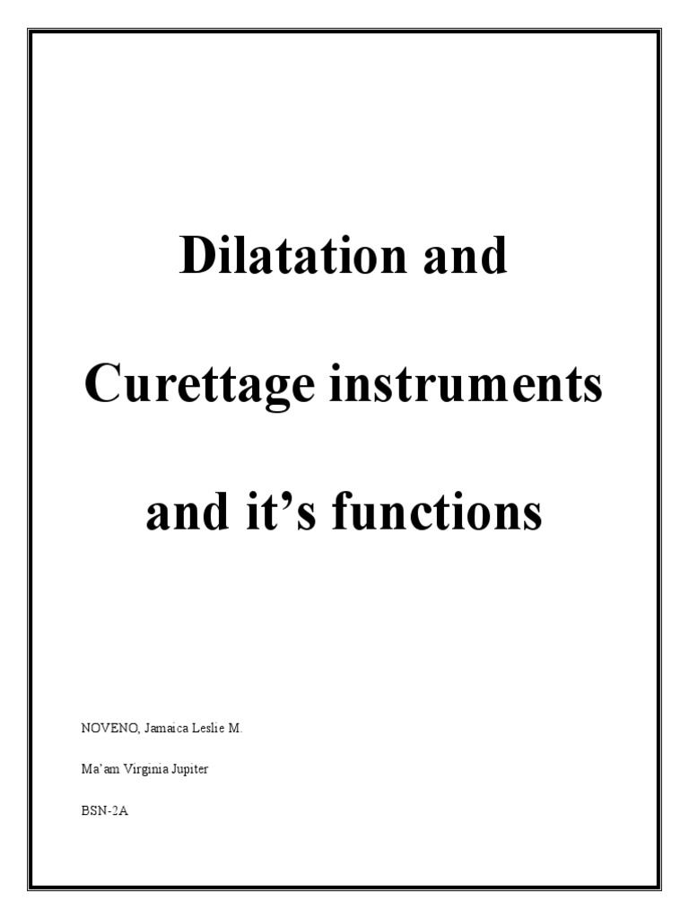 Dilatation and Curettage Instruments | PDF | Anatomy | Gynaecology
