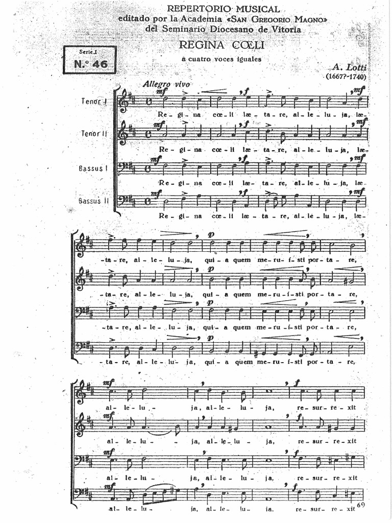 Lotti - Regina Coeli | PDF