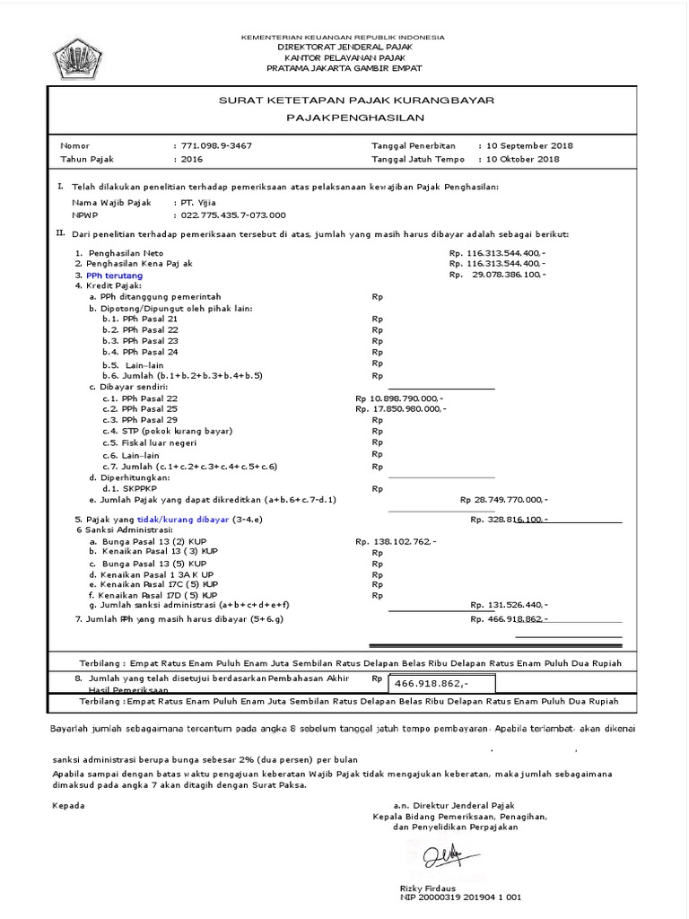 SKPKB Hasil Pemeriksaan | PDF