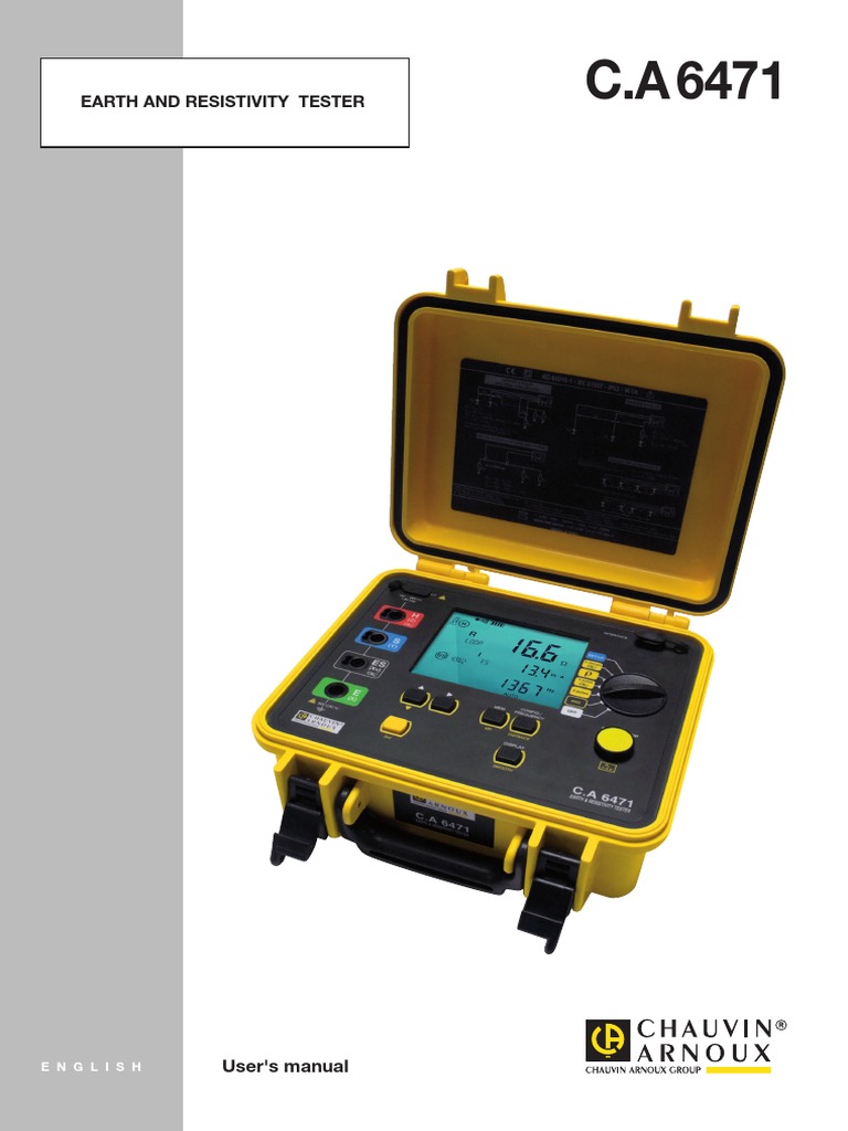 CA 6471 Eng Manual | PDF | Electrical Resistivity And Conductivity | Switch