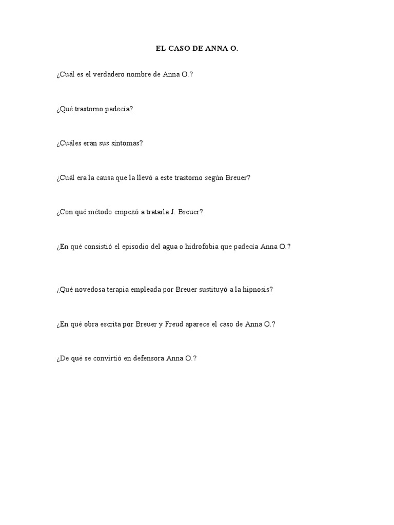 El Caso de Anna o | PDF | Filosofía