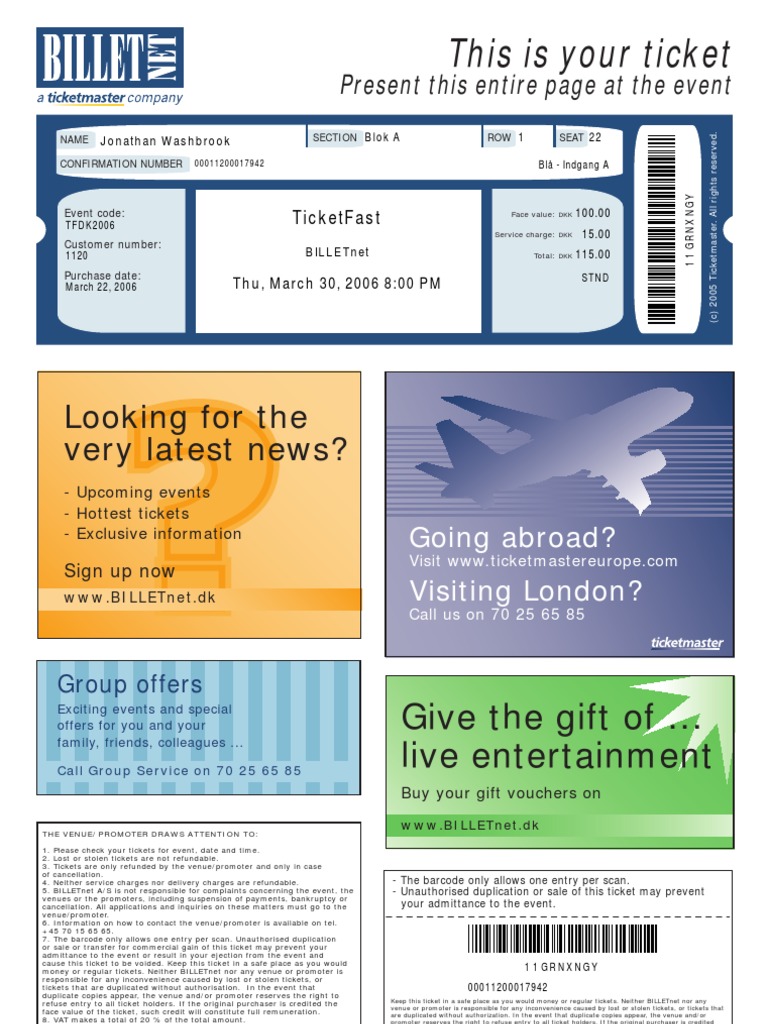 Ticket Fast Sample Ticket EN | PDF | Service Industries | Payments