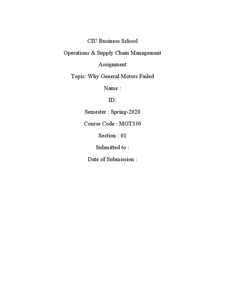 Why General Motors Failed | PDF | General Motors | Buick